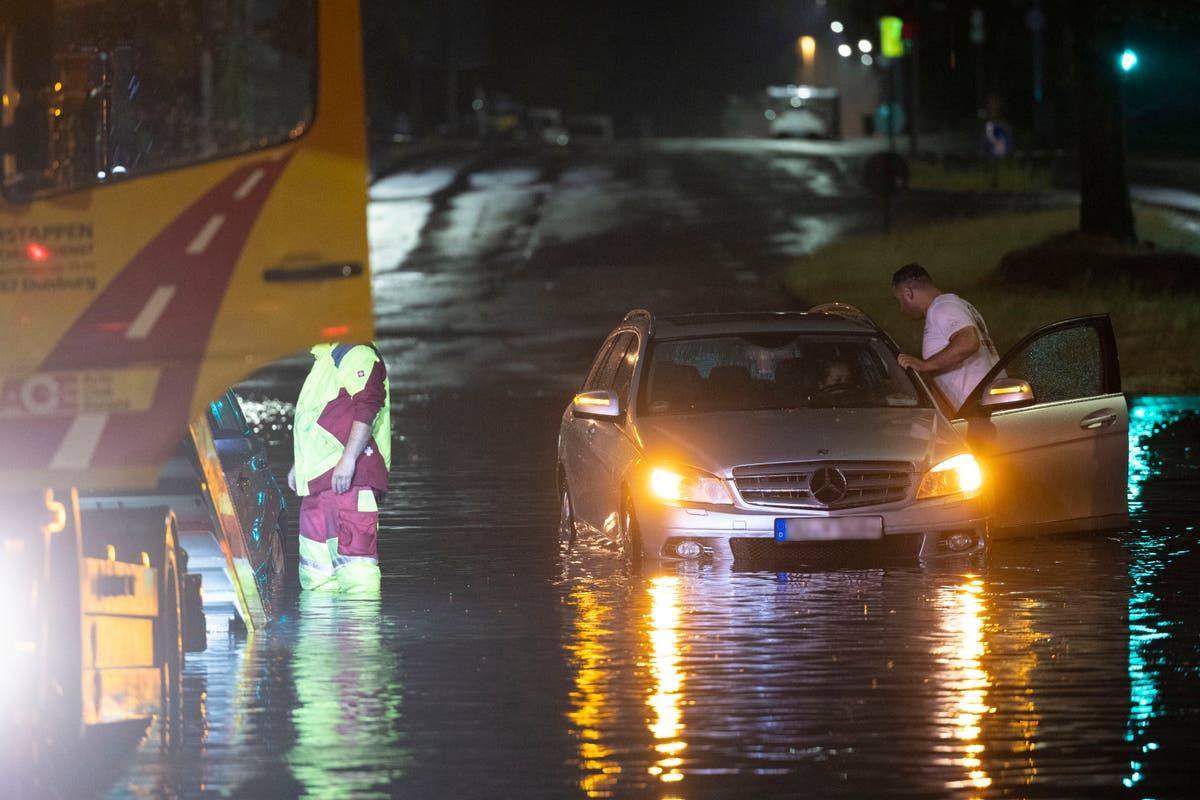 Storms and heavy rain flood roads, block railway lines…