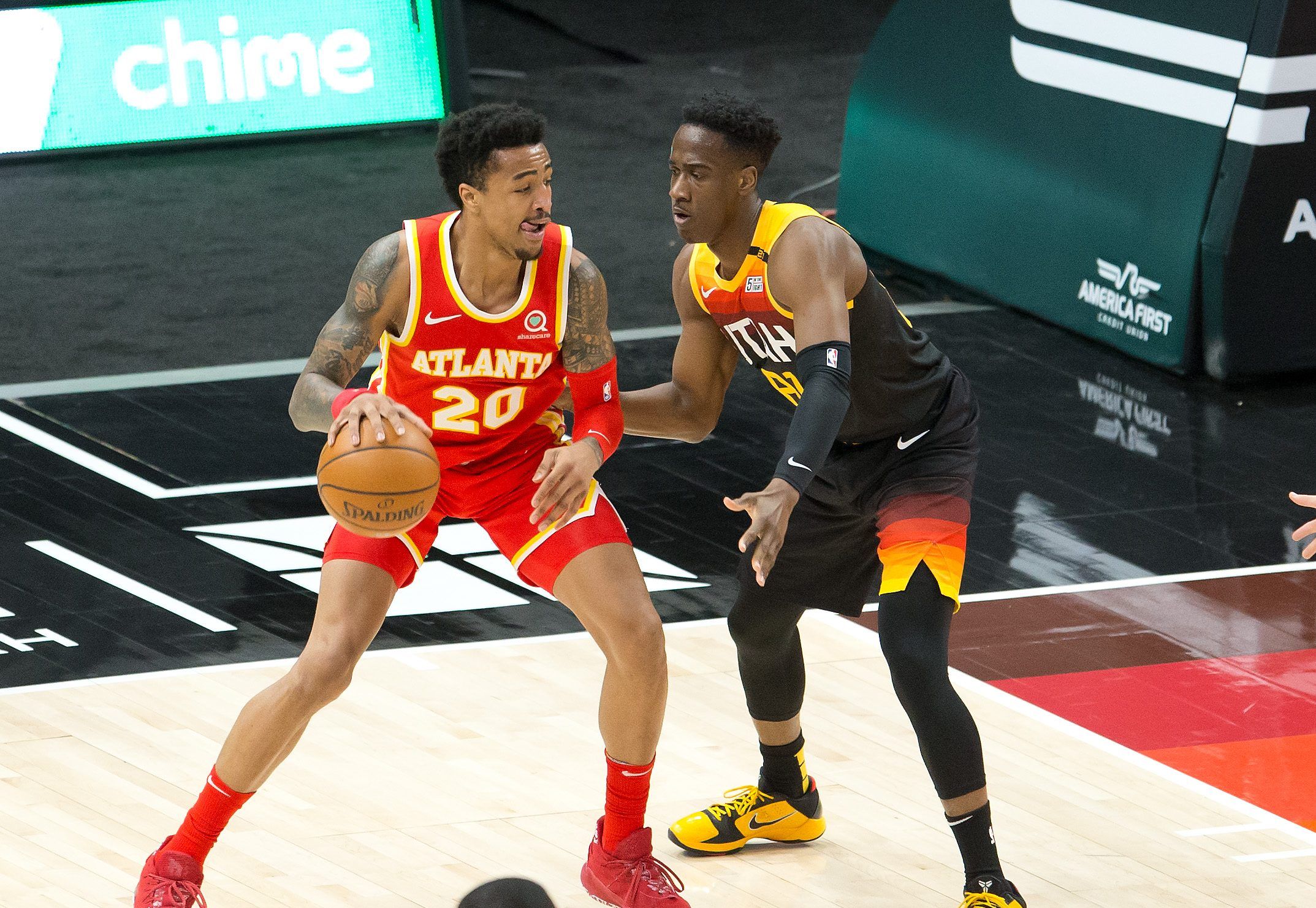 The projected starting lineup for the Jazz with John…