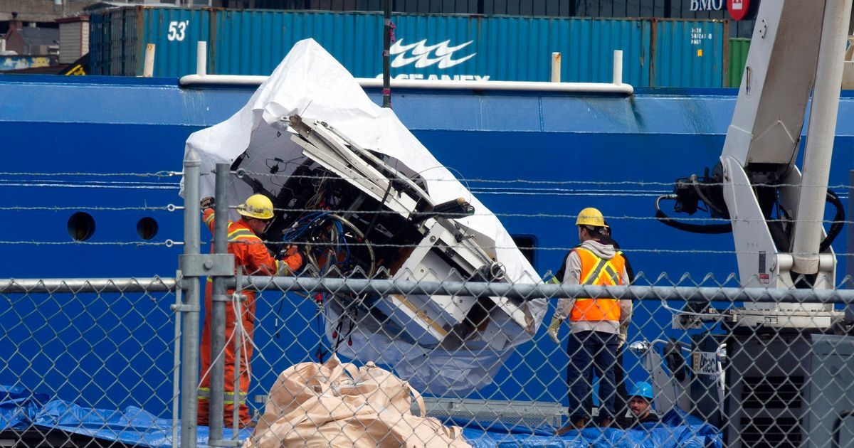 Presumed human remains found in wreckage of the…