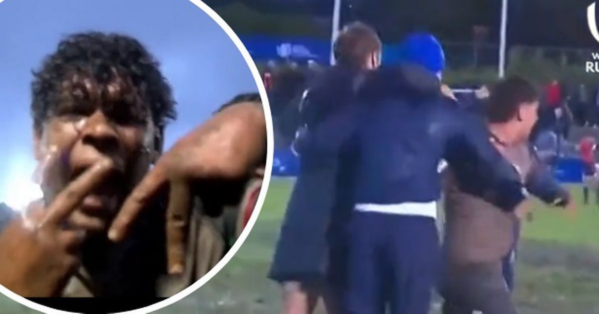 Wild scenes see players and coaches empty benches as…