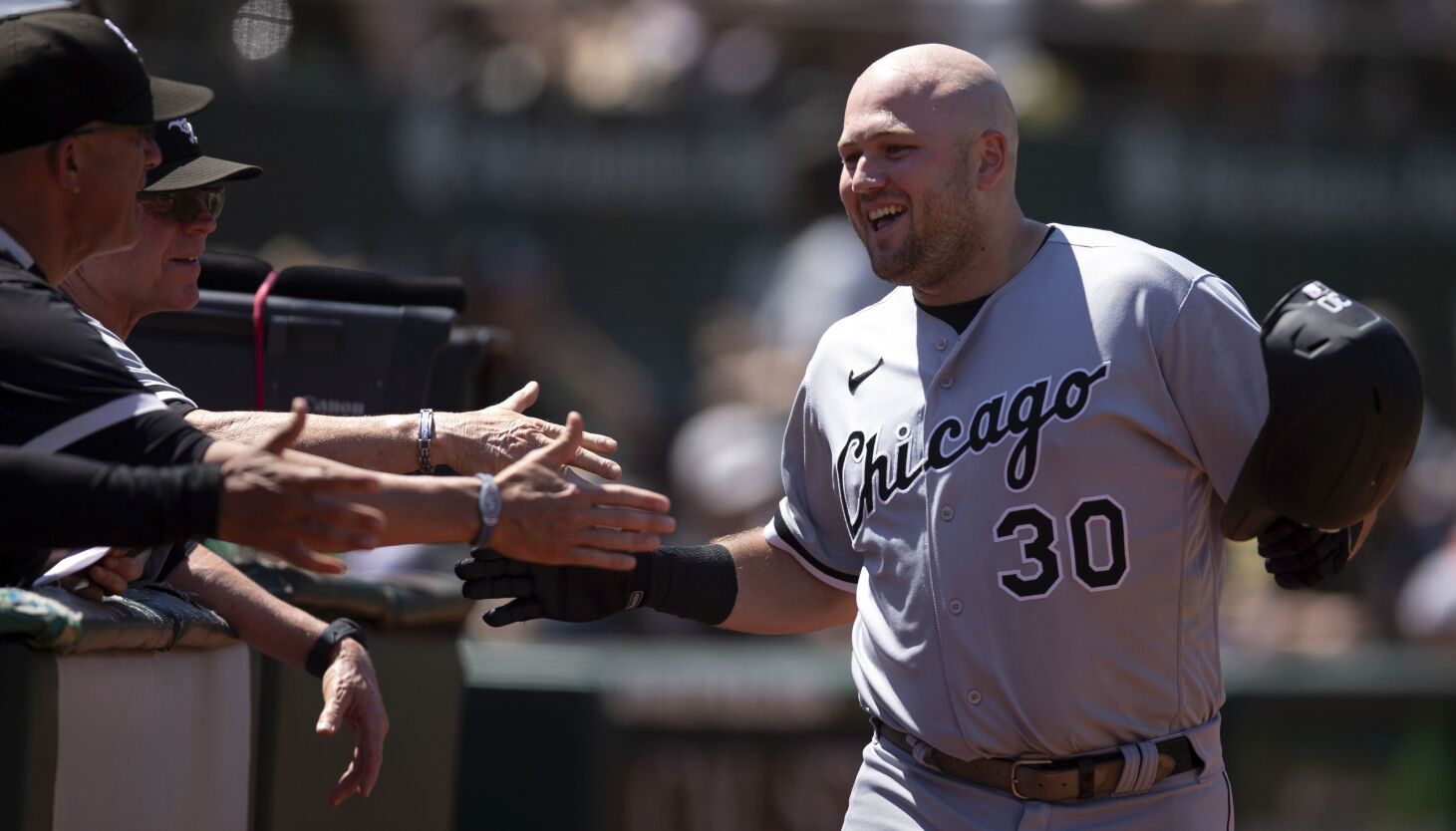 White Sox’ Jake Burger hits home run, credits wife for…