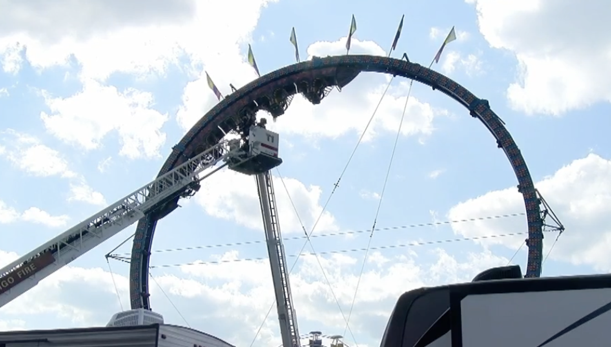 Roller coaster riders stuck upside down for hours…