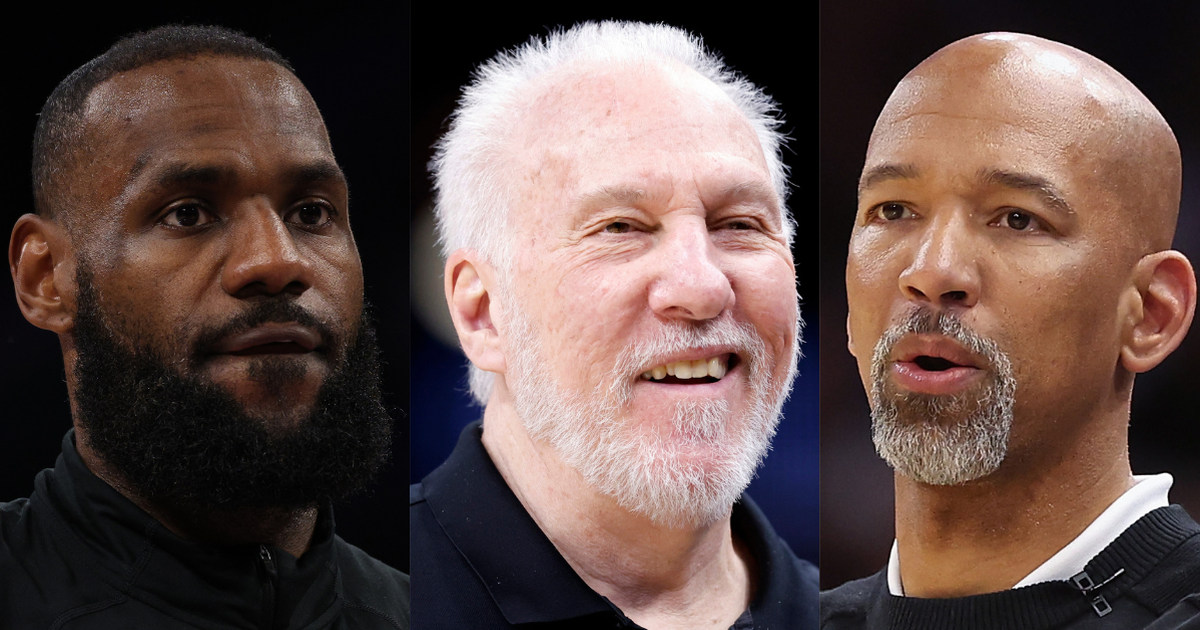 LeBron James reacts as Gregg Popovich surpasses Monty…