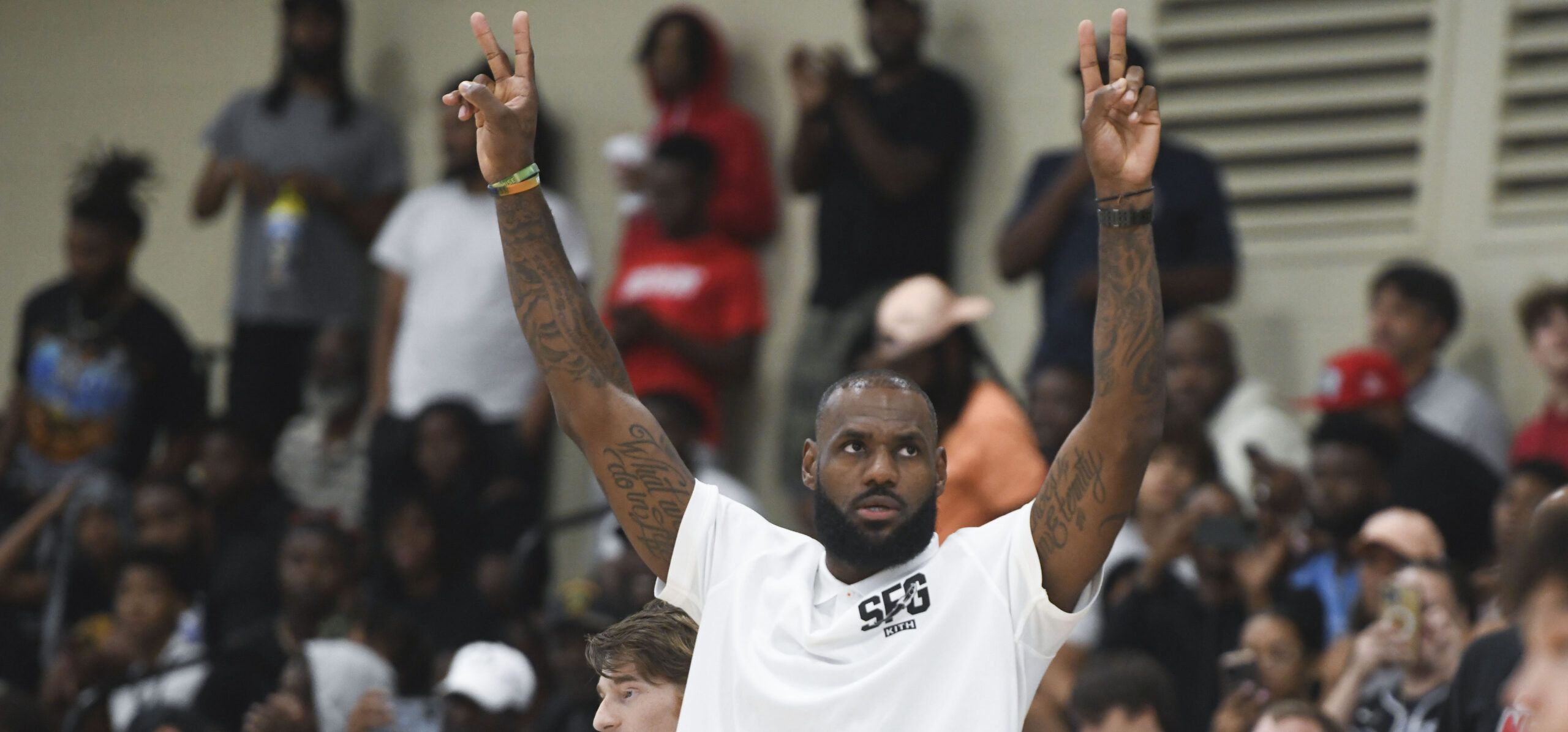 Someone turned LeBron James’ intense coaching at Peach…