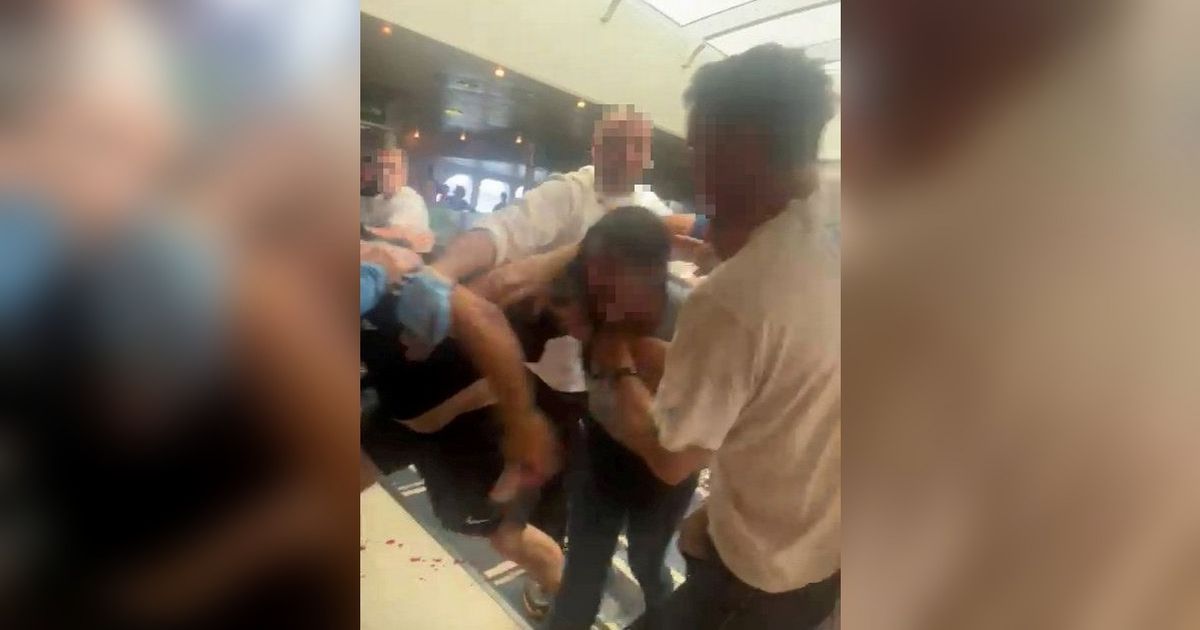 Ferry forced to turn around as huge brawl breaks out…