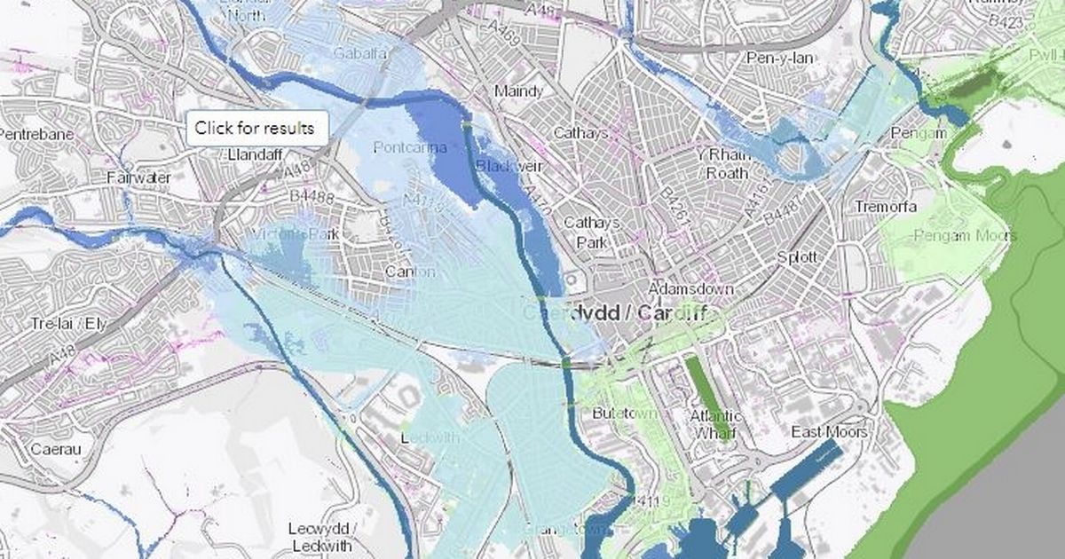 The parts of Wales most at risk of falling into the…