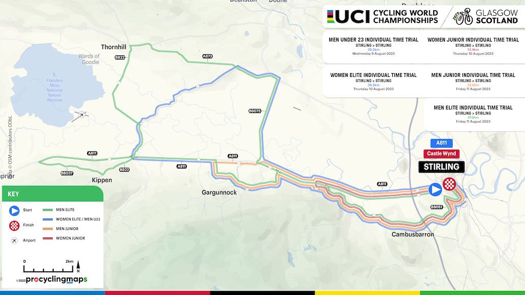 UCI Road World Championships 2023 routes