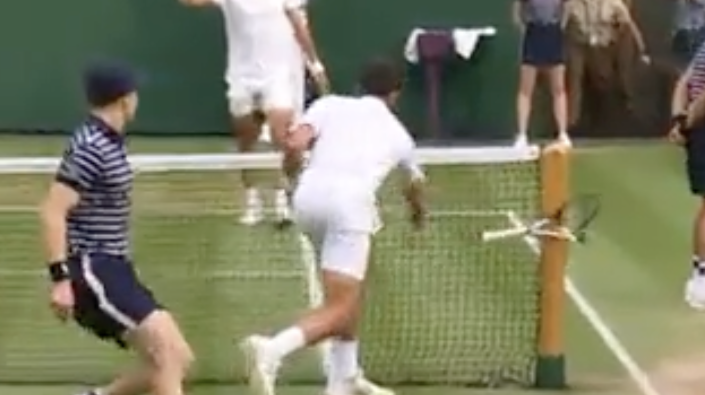 Novak Djokovic childishly smashed his racquet in…