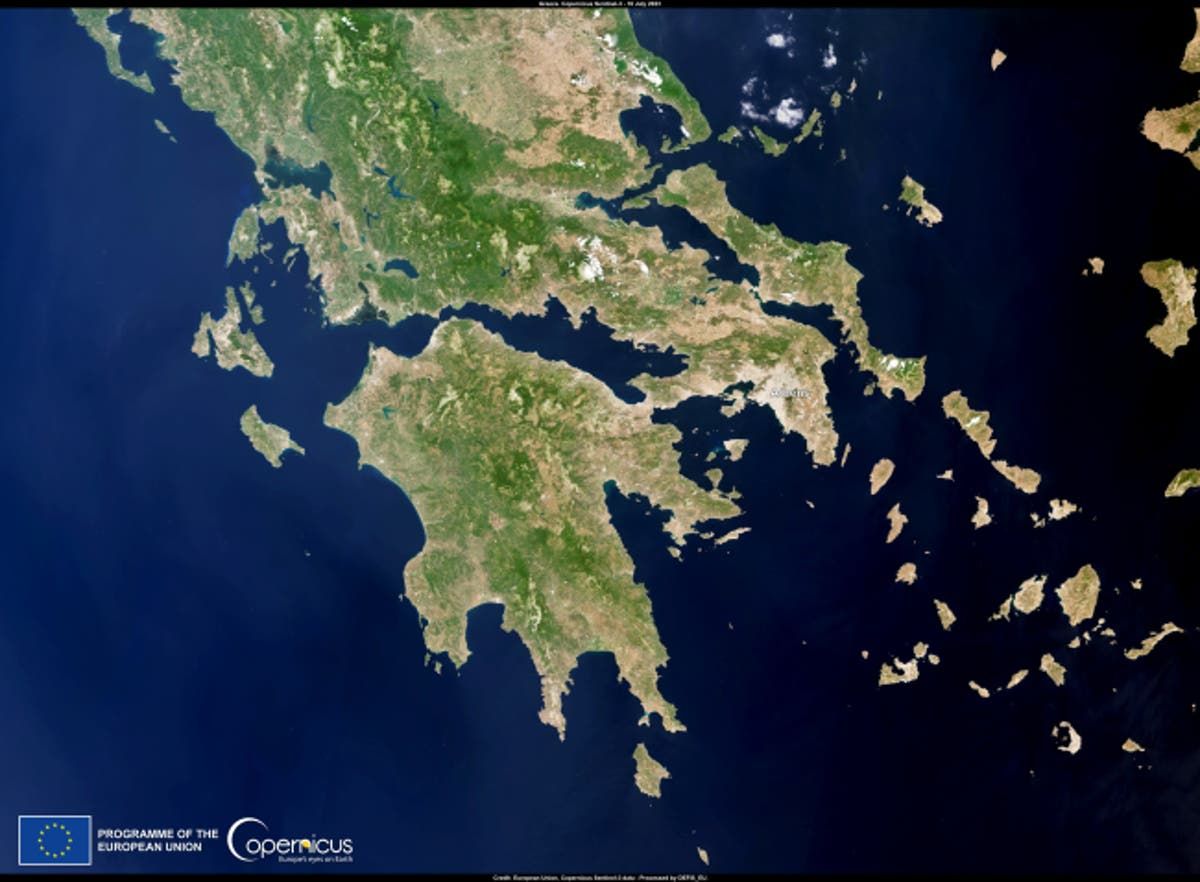 Incredible satellite images reveal extent of heatwave…