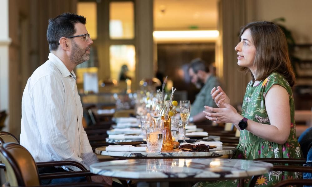 Dining across the divide: ‘I would love to check in…