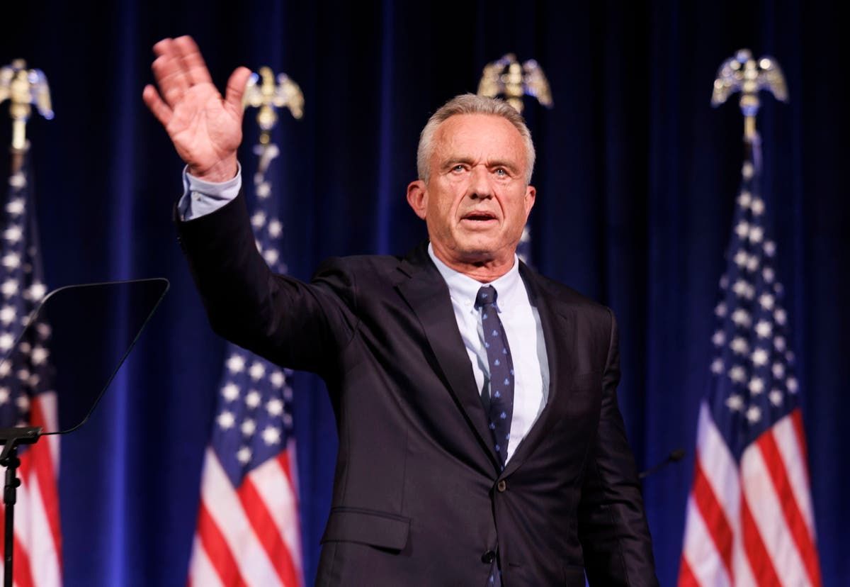 Watch live as presidential hopeful Robert F Kennedy Jr…