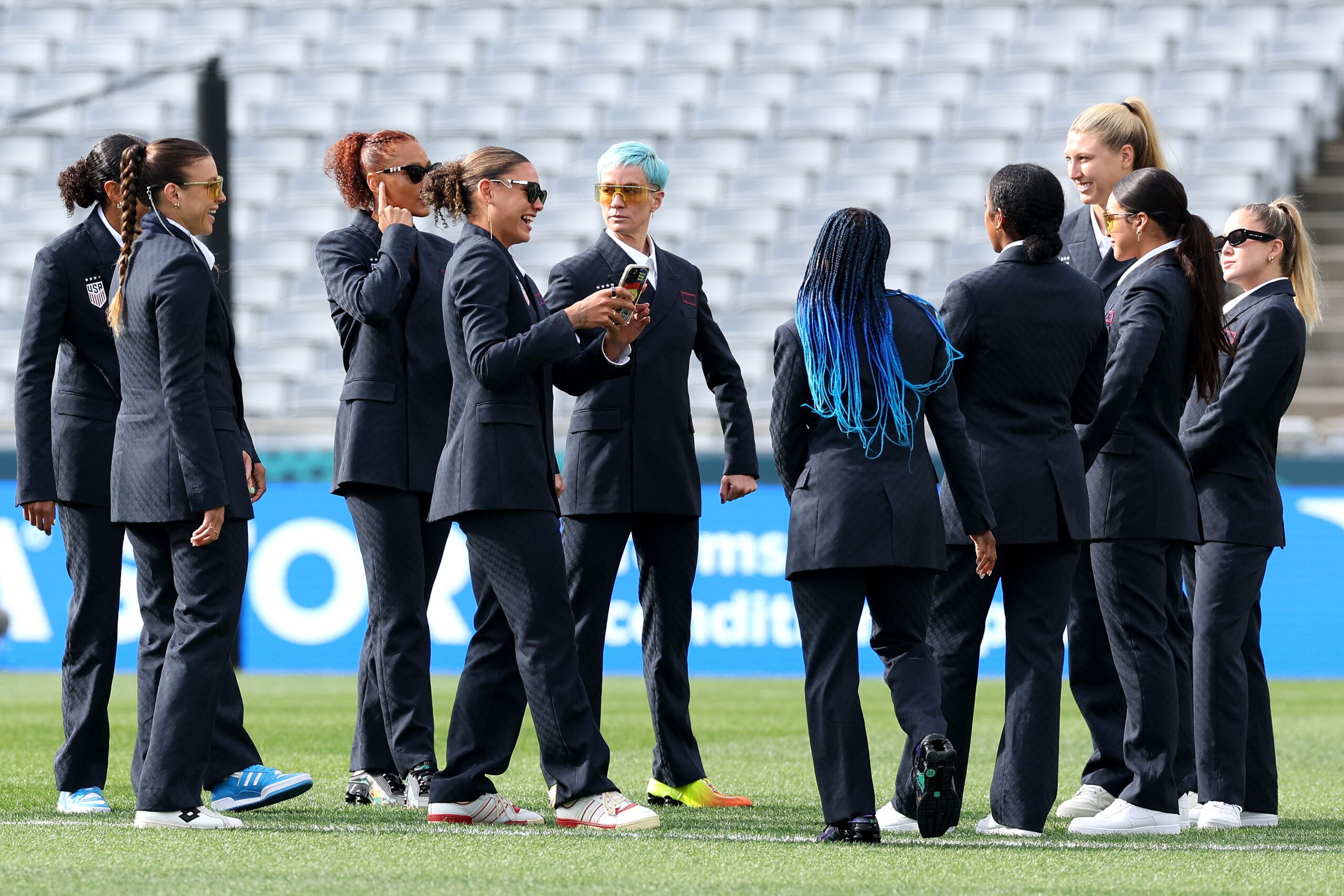 The USWNT’s attire was all business ahead of World Cup…