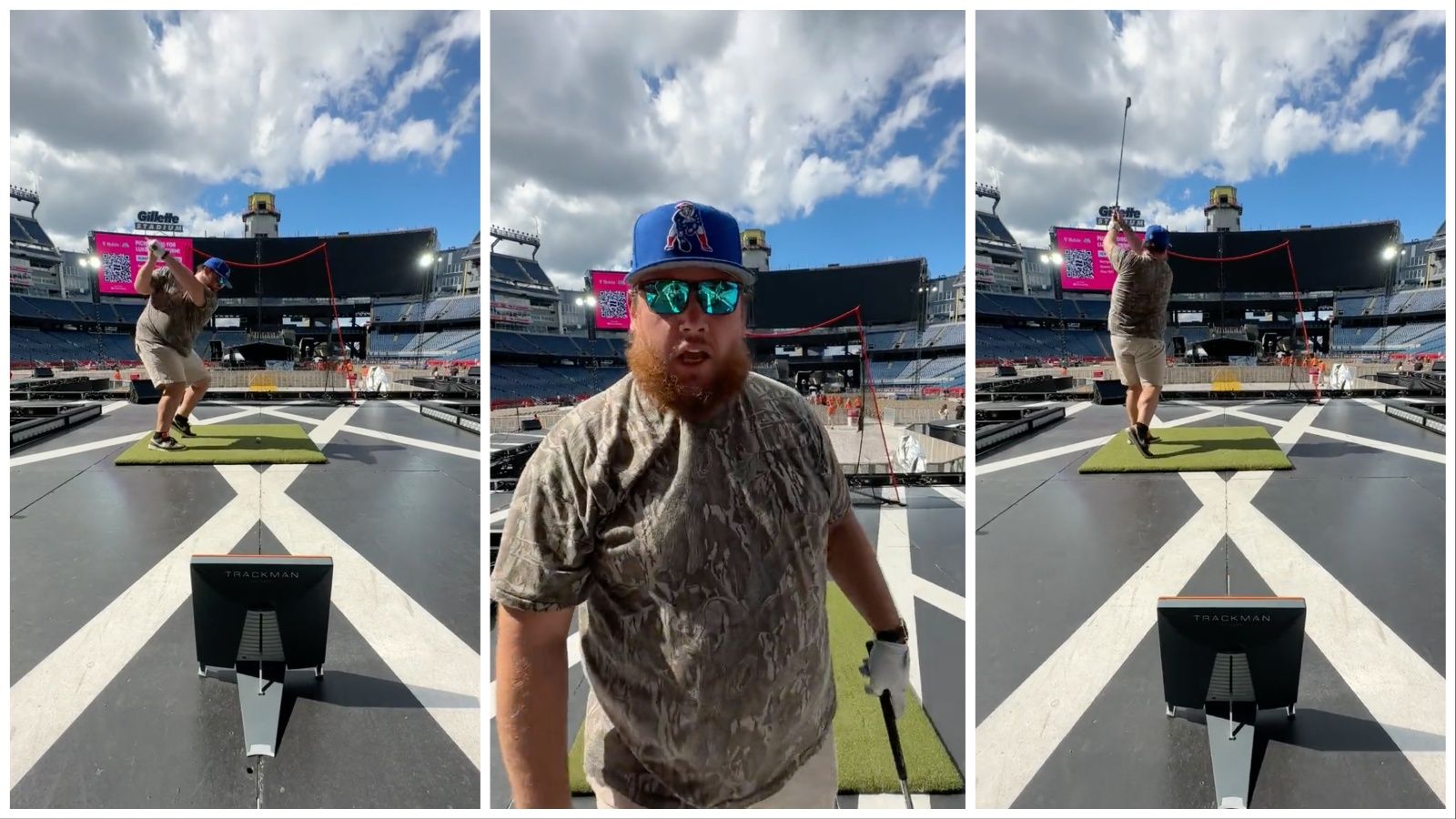 Country Superstar Luke Combs Works On Golf Swing Ahead…