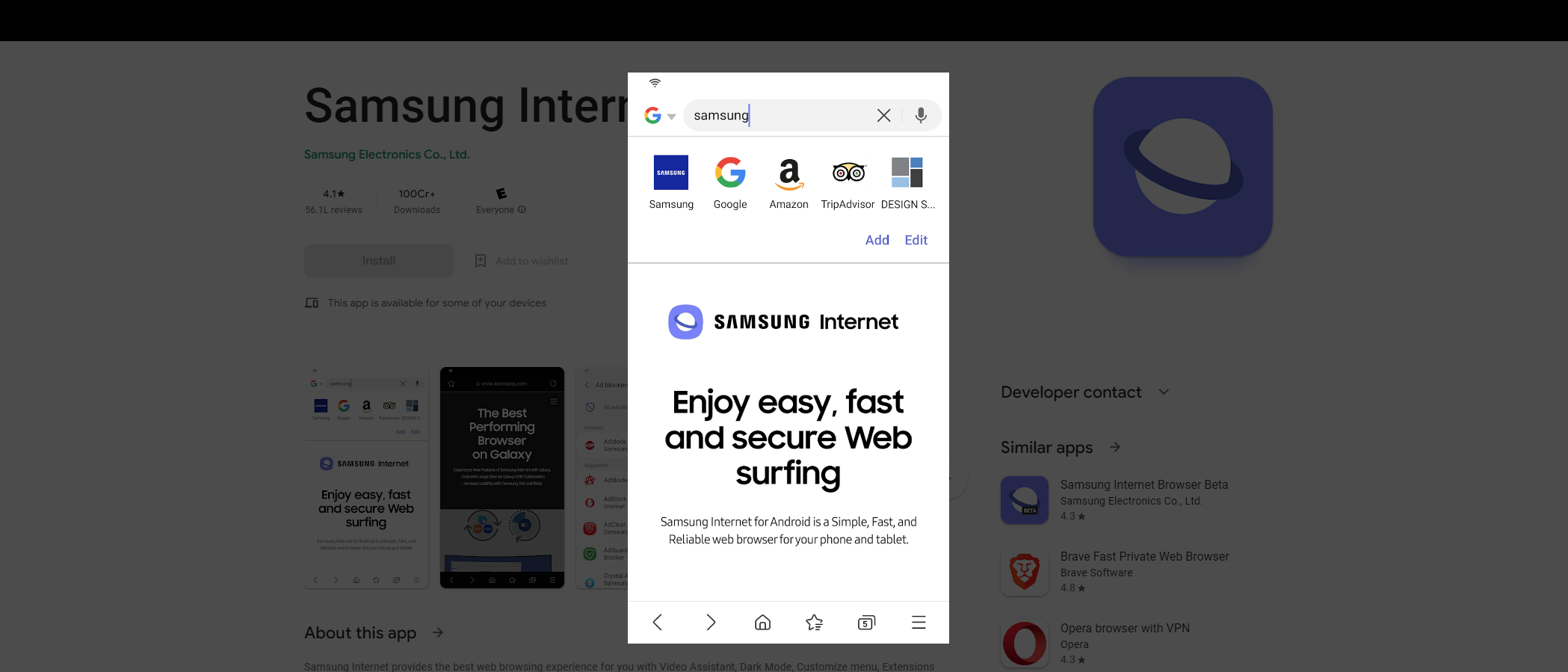 Samsung Internet Browser