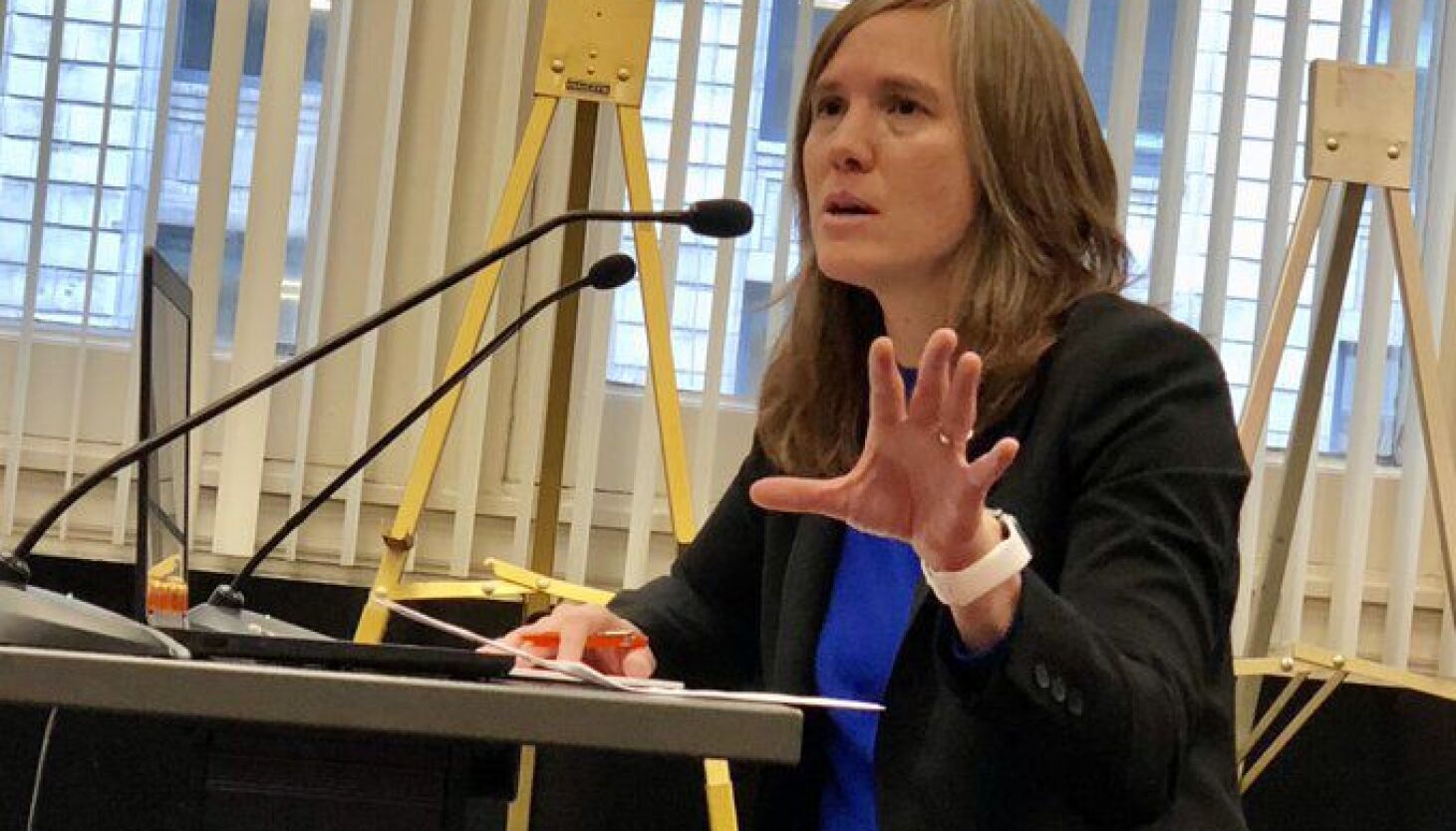 Gia Biagi, outgoing transportation commissioner,…
