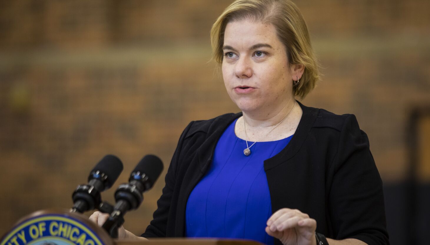 Chicago Public Health chief Dr. Allison Arwady handed…
