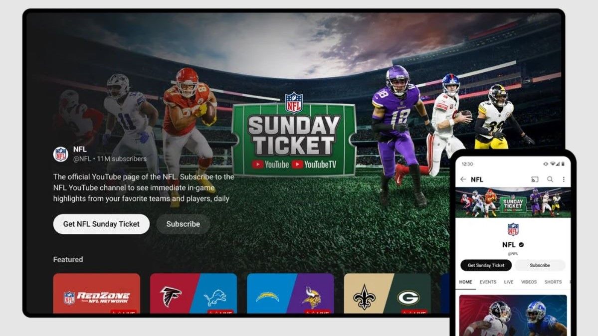 YouTube unveils new NFL Sunday Ticket features for…