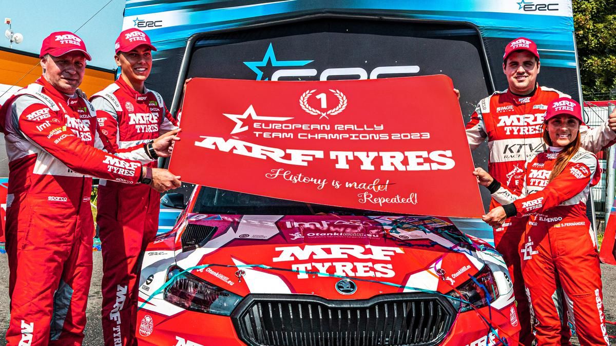 Team MRF Tyres clinches the 2023 FIA European Rally…