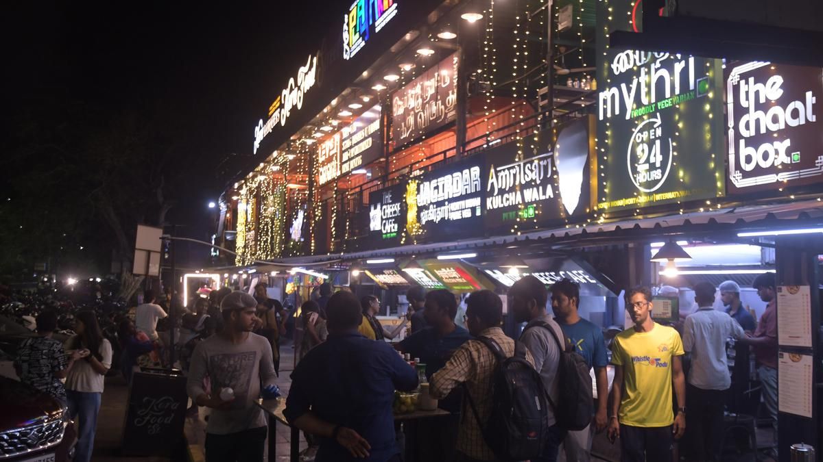 Chennai’s Food Street, where nightlife thrives and…