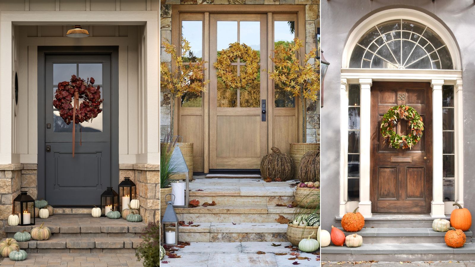 7 fall front door trends – how to style a seasonal…