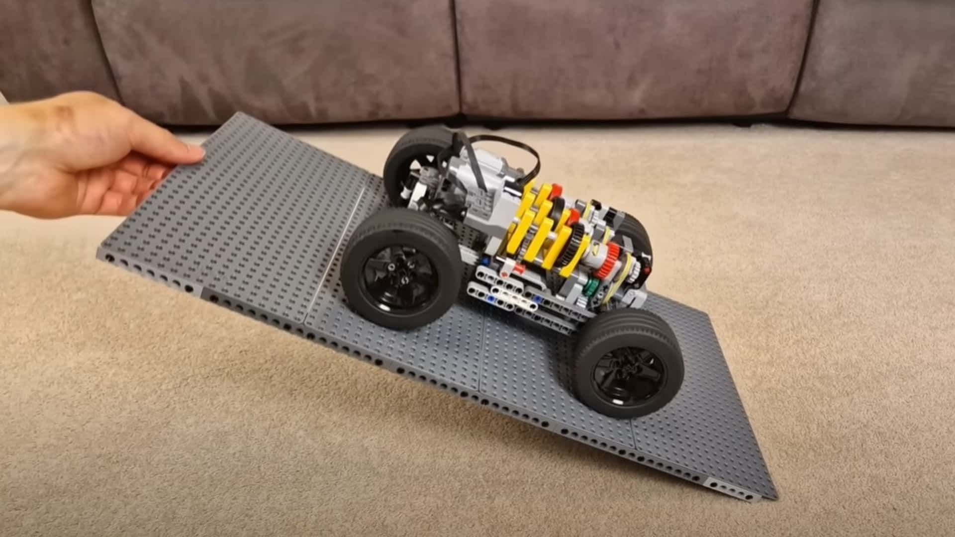 See Lego Car Tackle Obstacles Using A Continuously…