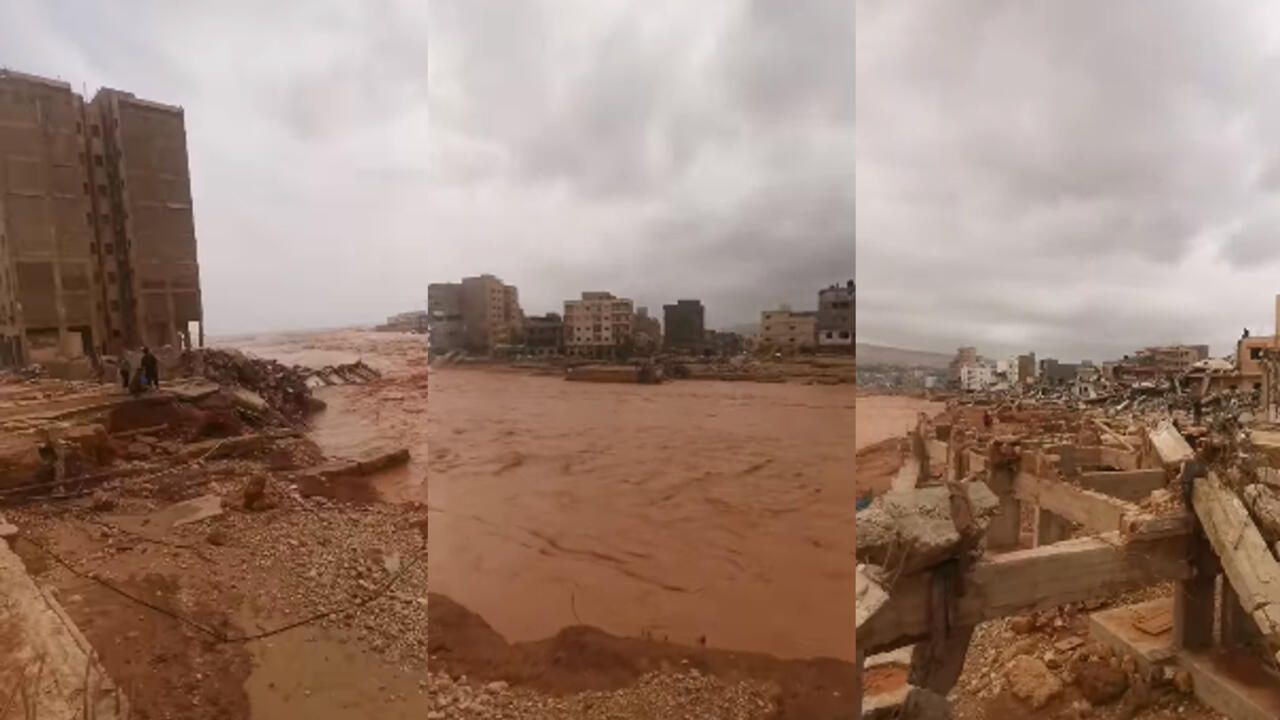 Libya floods: 'Every time they pick up debris, they…
