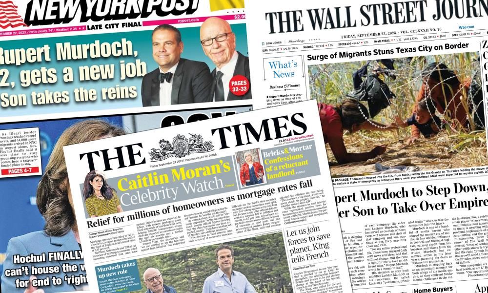 News Corp newspapers full of praise for Rupert Murdoch…
