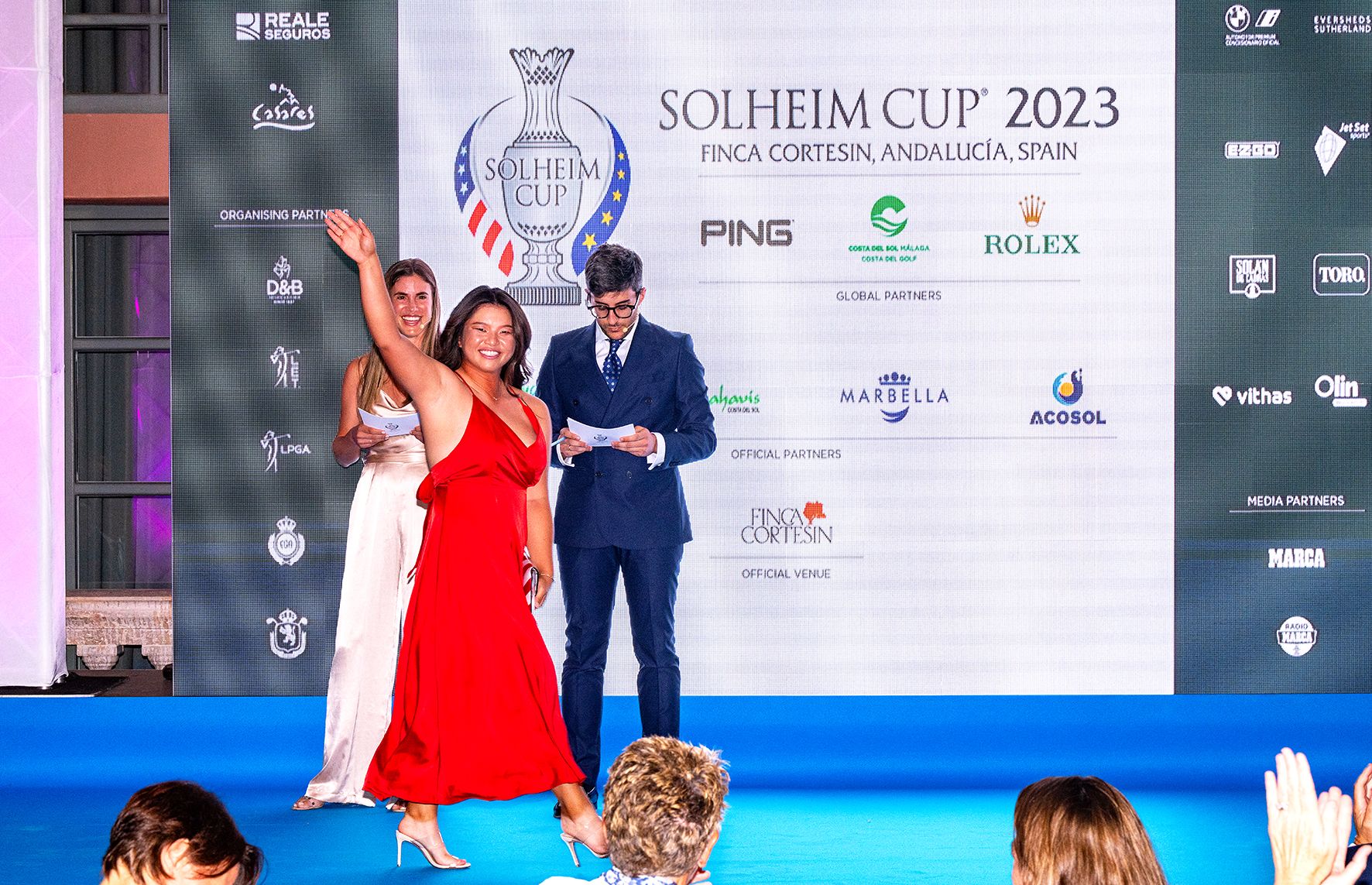 Photos: Solheim Cup players go glam for the event’s…