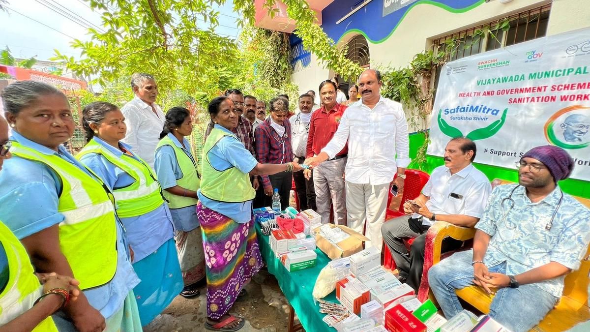 Health camps for sanitary workers held as part of…