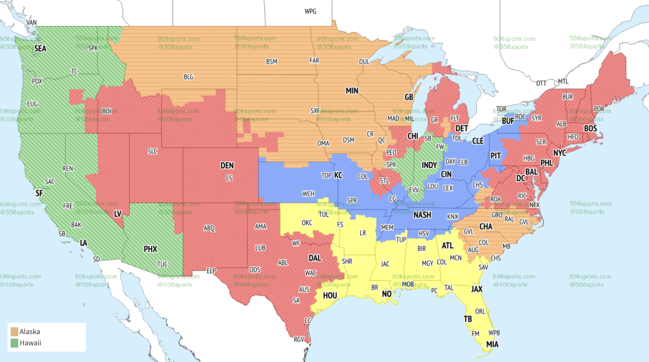 Here’s the TV broadcast map for Commanders vs. Eagles…
