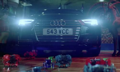 The new Audi advert: supercar meets supermarket