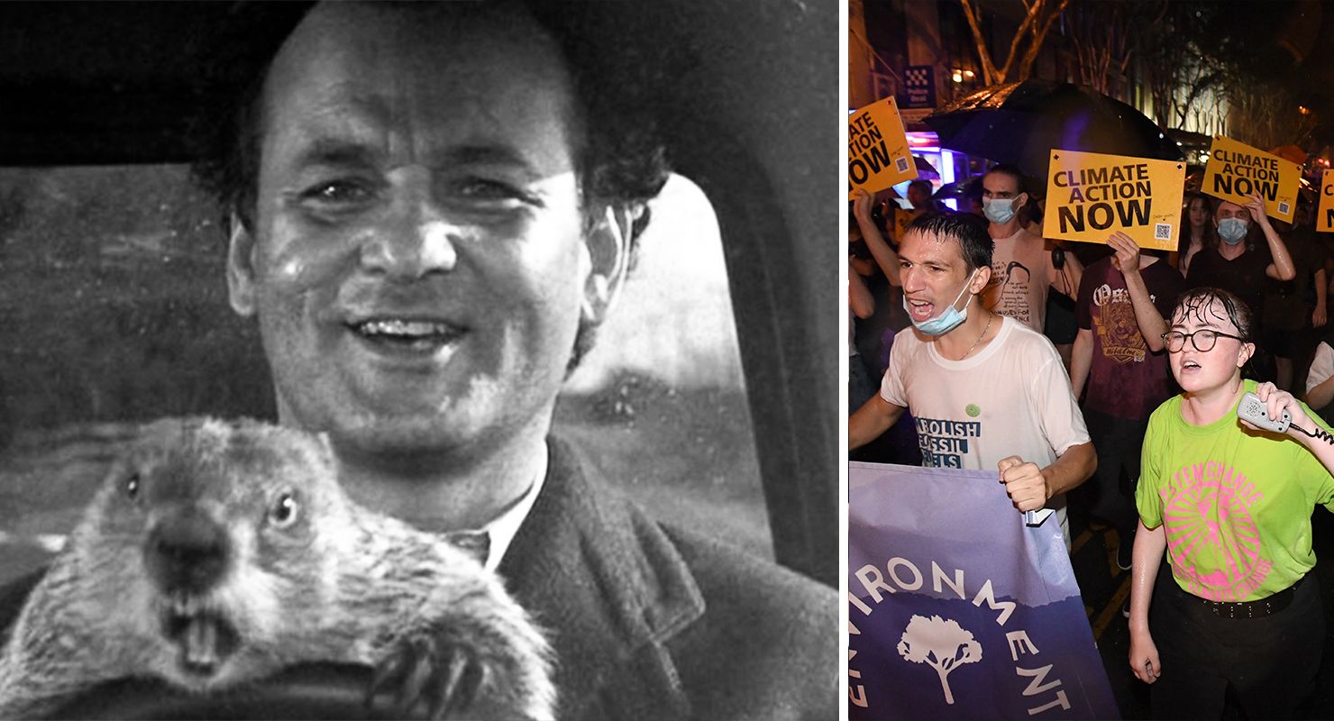 Our climate hell rips off Groundhog Day, without the…