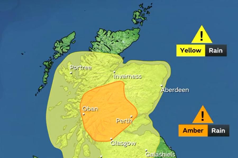 Met Office extends rain warning as Scottish Government…