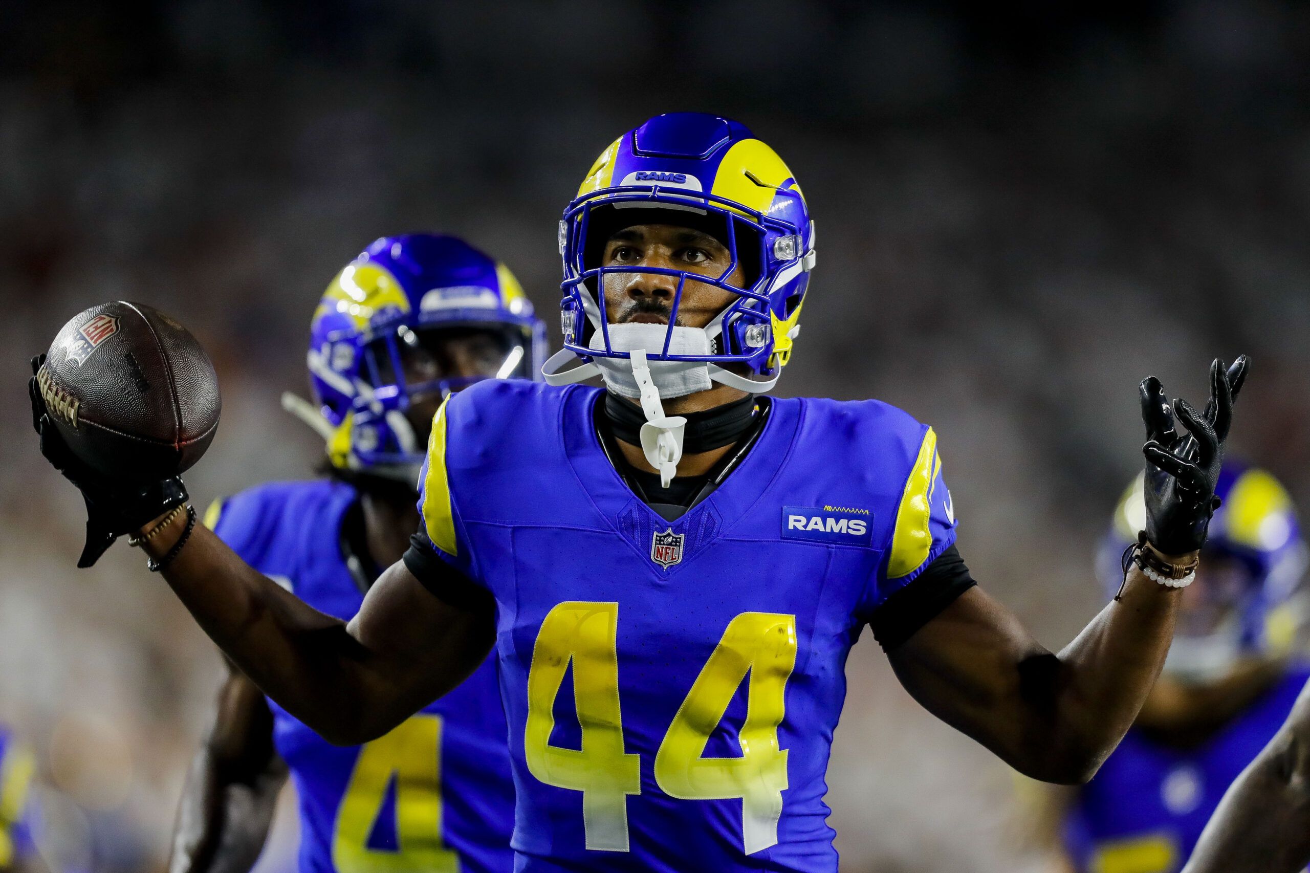 Watch: Ahkello Witherspoon makes slick toe-tapping INT…