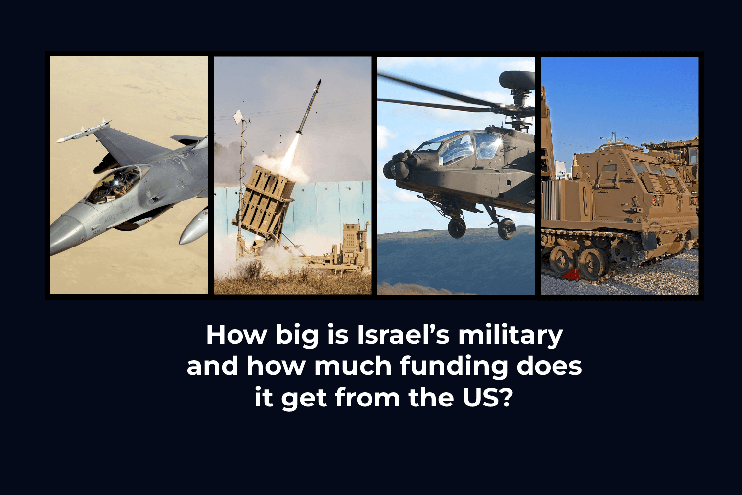 How big is Israel’s military and how much funding does…