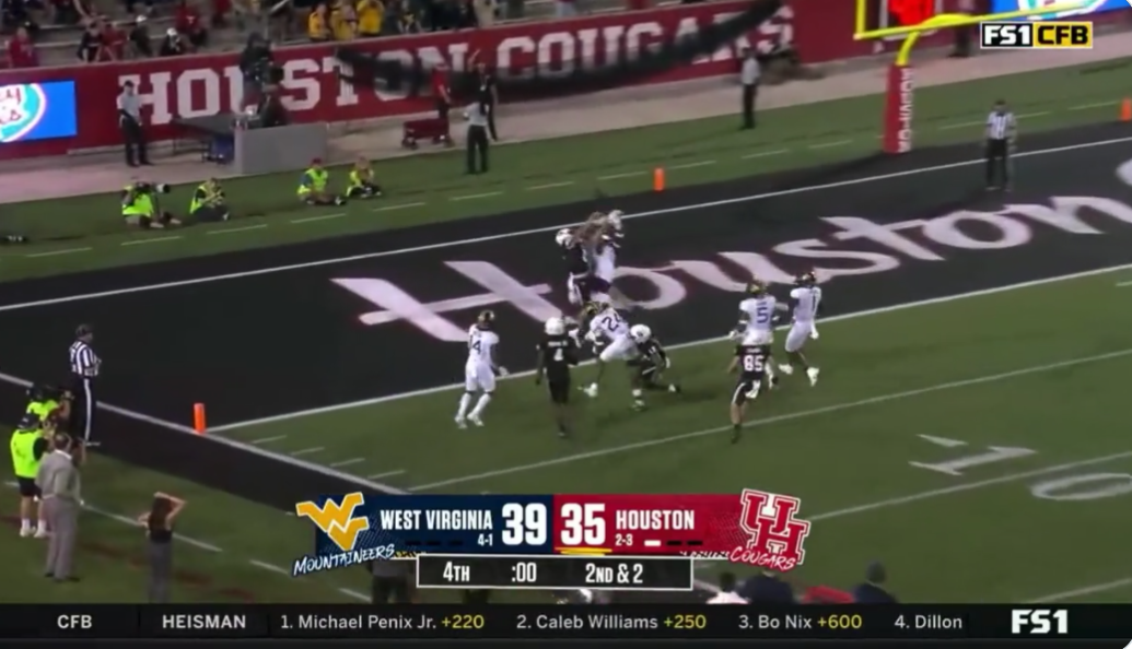Houston beat West Virginia on a walk-off Hail Mary TD…