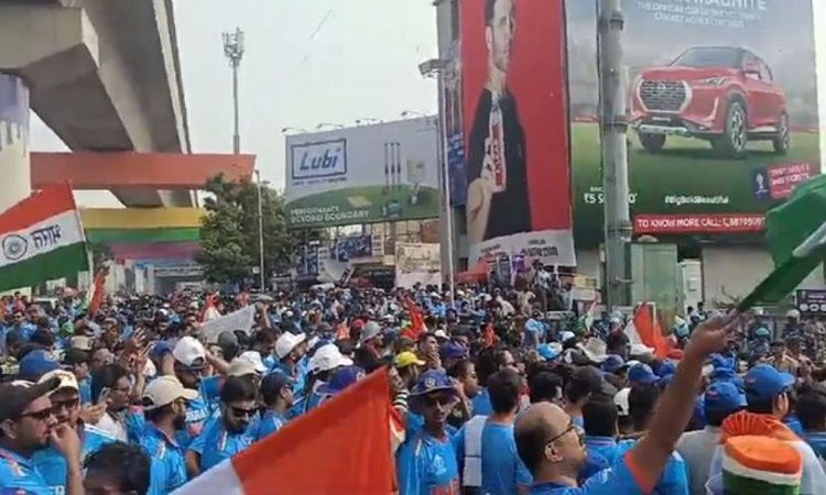 ICC CWC 2023: Sea of Blue outside Narendra Modi…