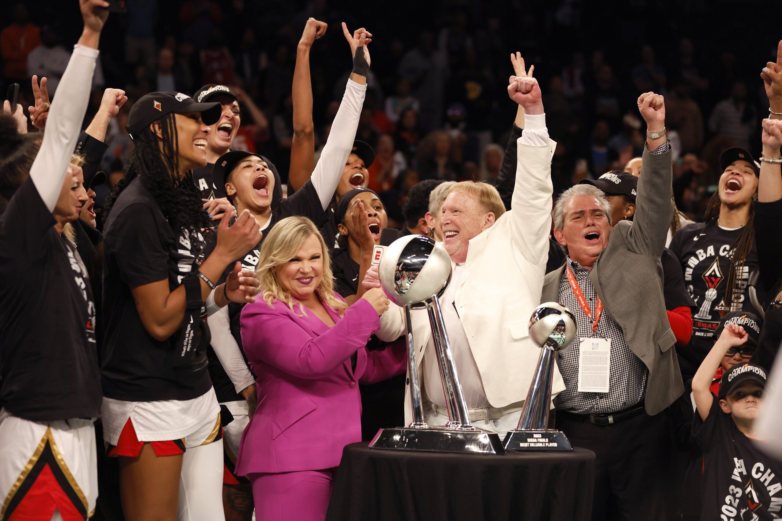 Mark Davis celebrated the Las Vegas Aces’ WNBA…