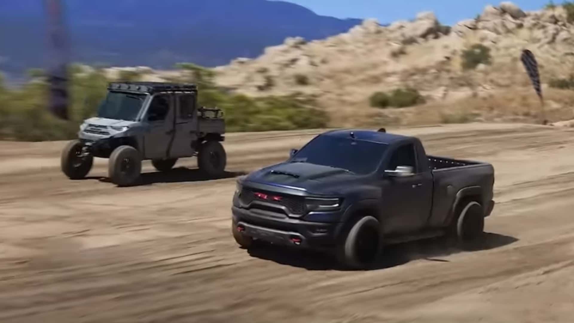 Ram TRX Shorty Does TRX Things In Off-Road Drag Race…