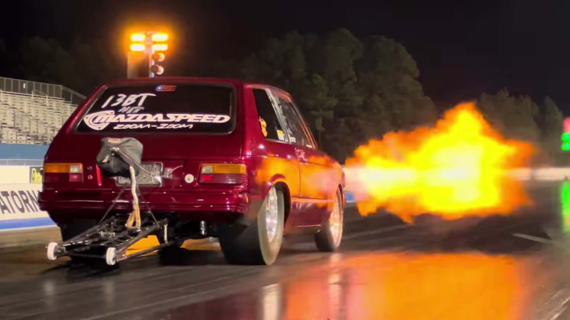 Watch This 1000 HP Toyota Starlet Drag Racer Shoot…
