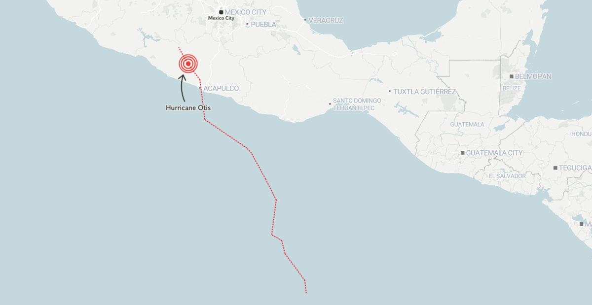Hurricane Otis path tracker: Where will the storm hit…