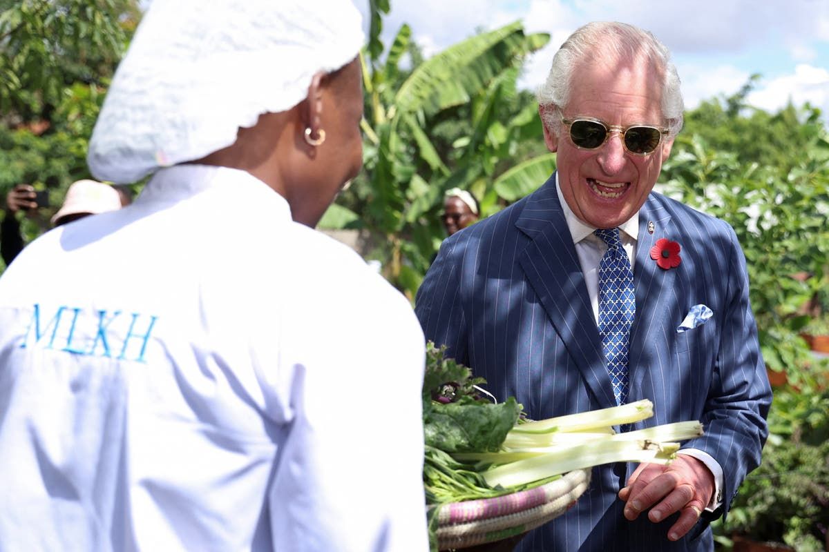 King picks farm produce during state visit to Kenya