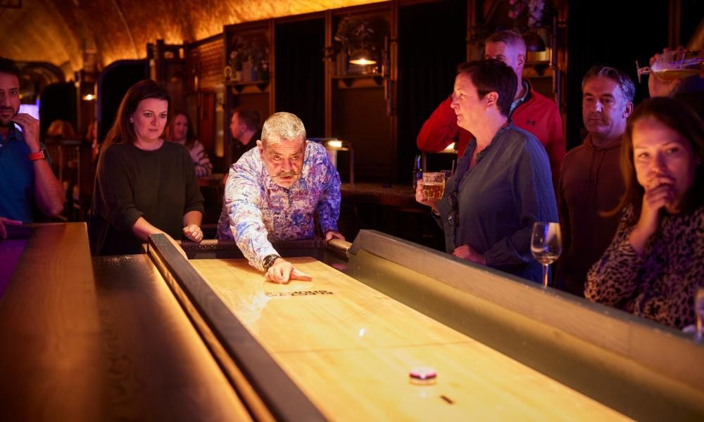 Shuffle board, axe-throwing and bingo: activity bar…