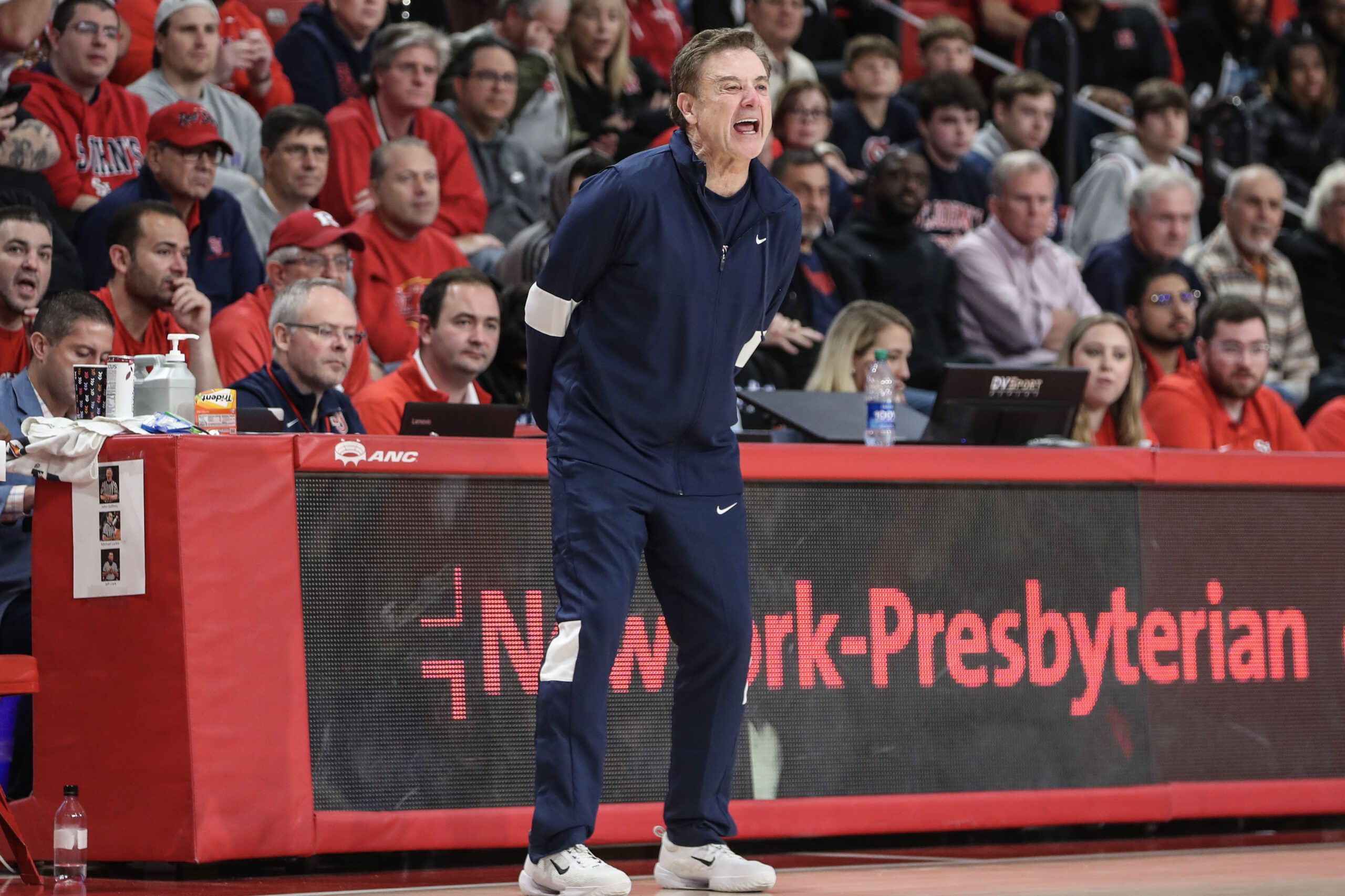 Rick Pitino seemingly kept track of referees with…