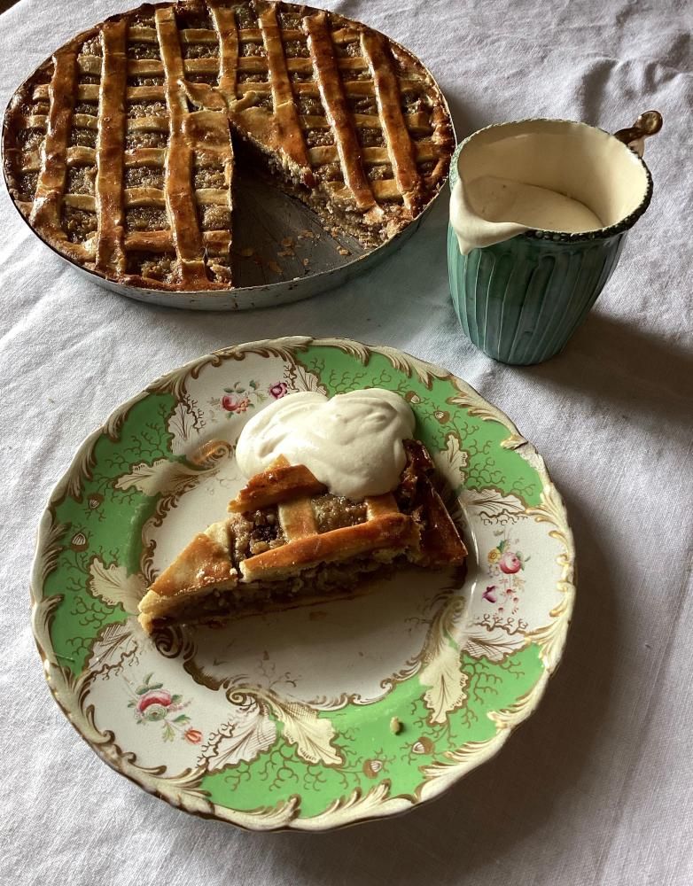 Rachel Roddy’s recipe for apple, almond and walnut tart