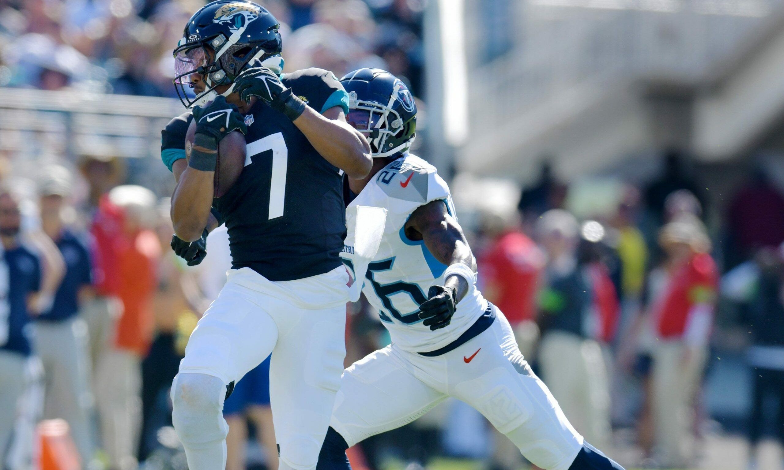 Titans’ PFF grades and OL, pass-rush, coverage stats…