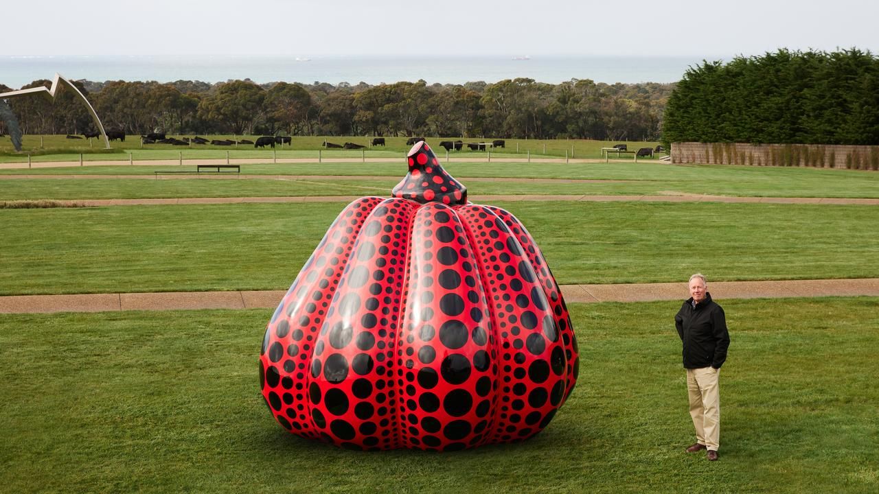 Giant polka dot pumpkin sculpture lands in Australia