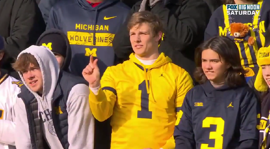 A Michigan fan mocking Ohio State mid-game became an…