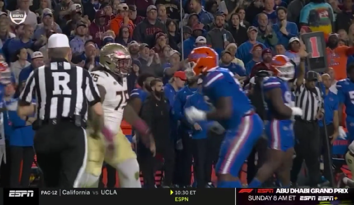 A Florida player literally spit on a Florida State…