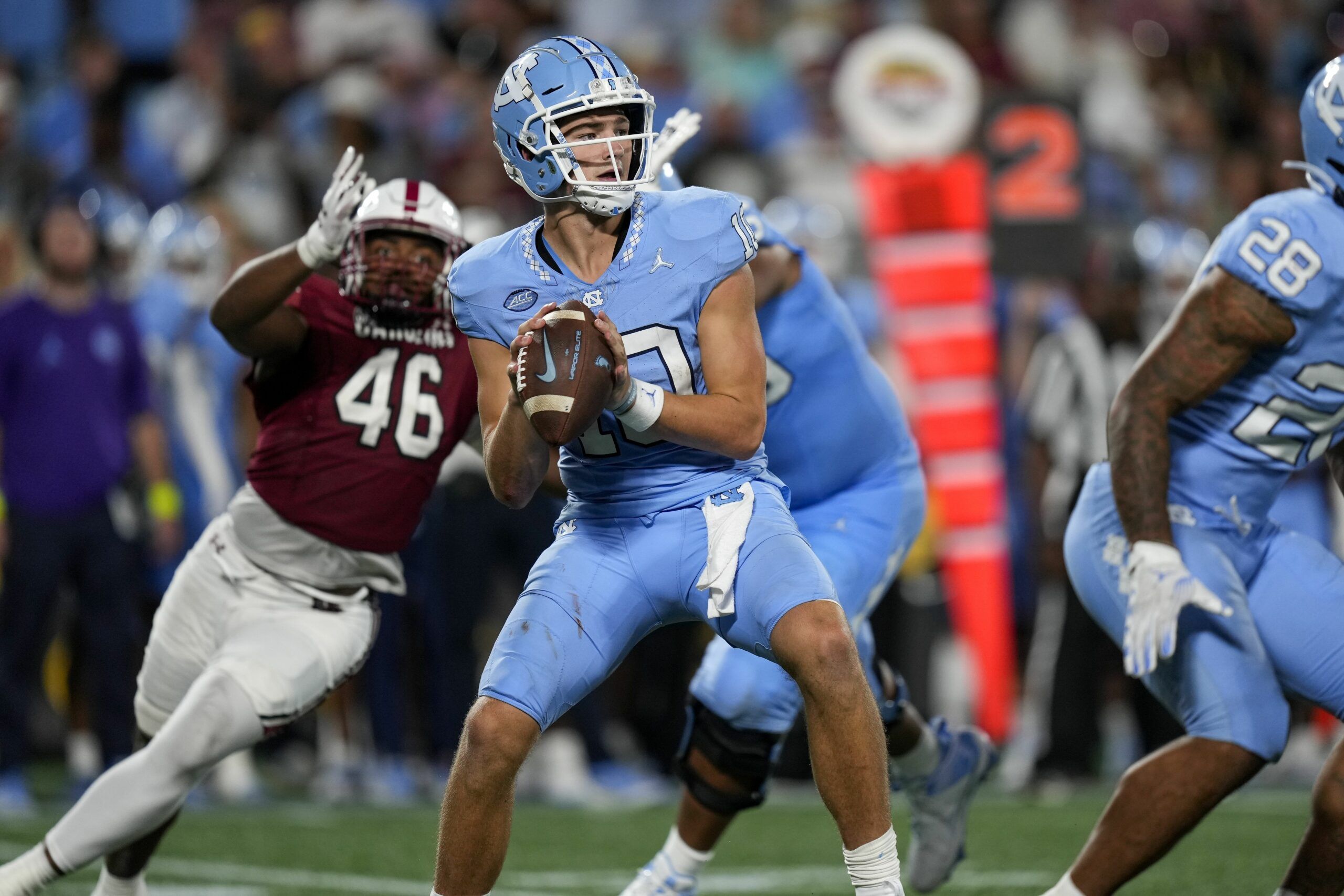 North Carolina QB Drake Maye Injured vs. NC State